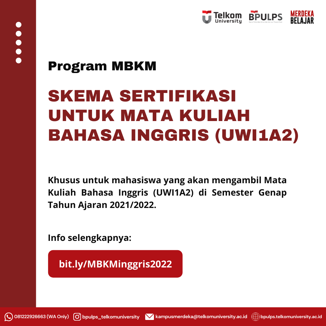 Program MBKM – Skema Sertifikasi untuk Mata Kuliah Bahasa Inggris ...