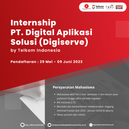 Pendaftaran Internship PT. Digital Aplikasi Solusi (Digiserve) | Bagian Pengembangan Akademik (BPA)