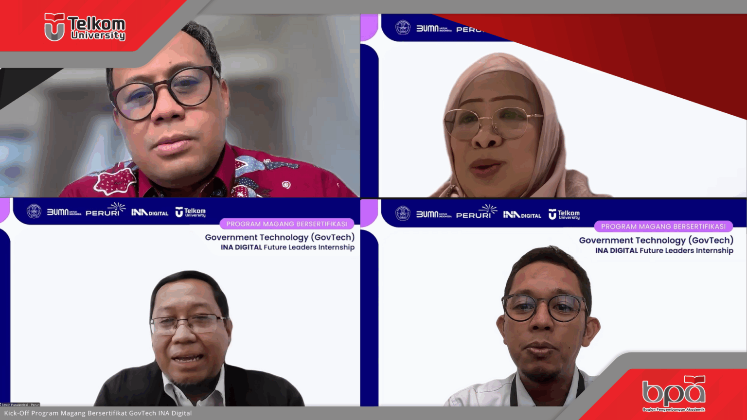 Kick-Off Magang Bersertifikat GovTech INA Digital di Tel-U